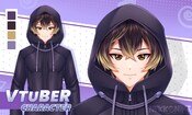 Male Vtuber Model ORIGINAL DATA PSD 8 Expressions, Glasses, Hair Color ...