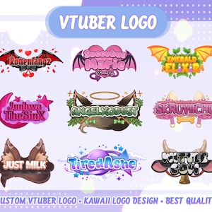 Custom Vtuber Logo | Cute Logo | Vtuber Asset | Pngtuber Logo ...