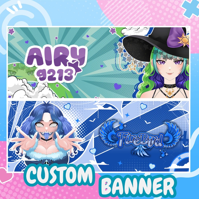 Custom Banner | Custom Chibi Cute Banner | Header | Twitch Banner ...