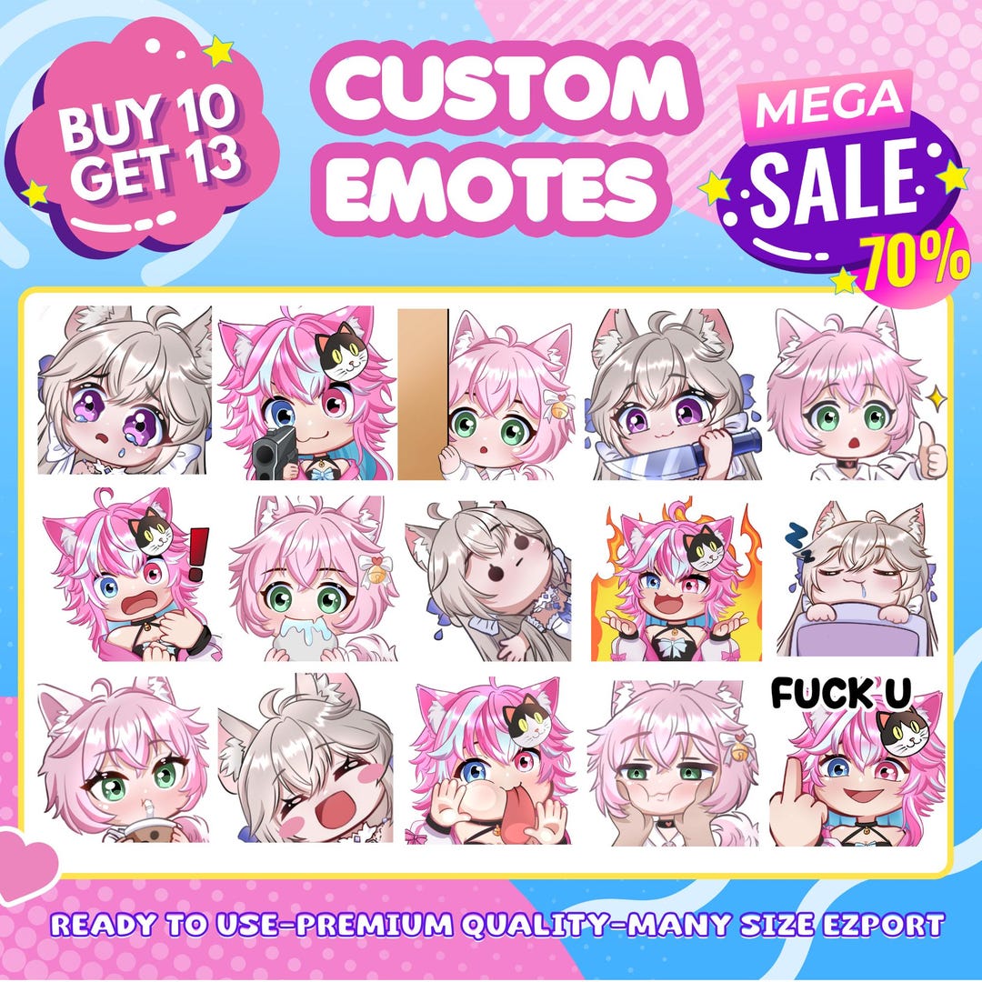 Custom Sub Emotes | Stiker Emotes | Vtuber Emotes | Pet Animal Emotes ...