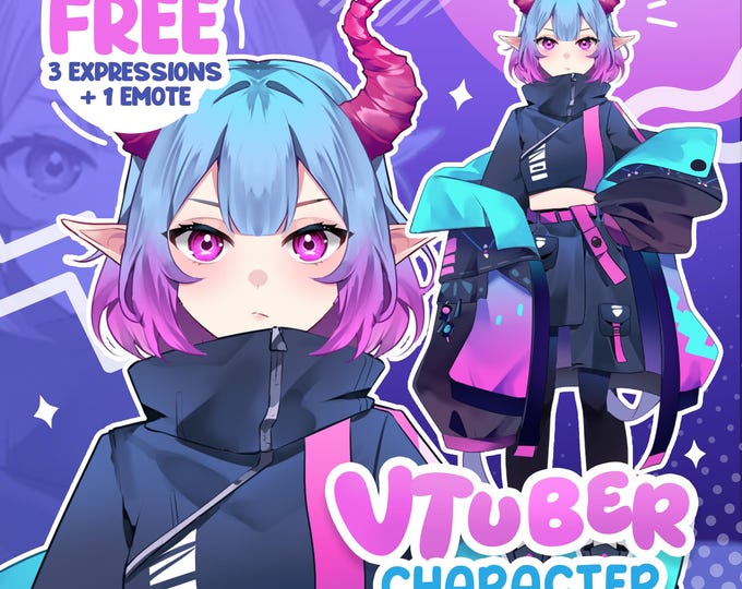 Japanese Clothing Male Vtuber Model | Premade | 7 Expression, 9 ...