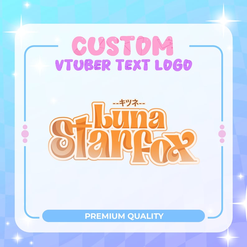 Custom Vtuber Logo | Kawaii Pngtuber Text & Icon Design - Etsy