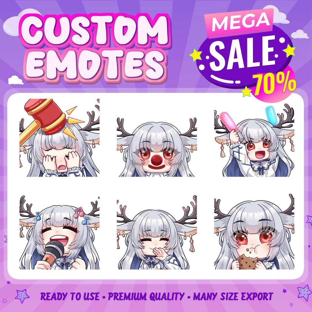 Custom Sub Emotes | | Stiker Emotes | Vtuber Emotes | Pet Animal Emotes ...