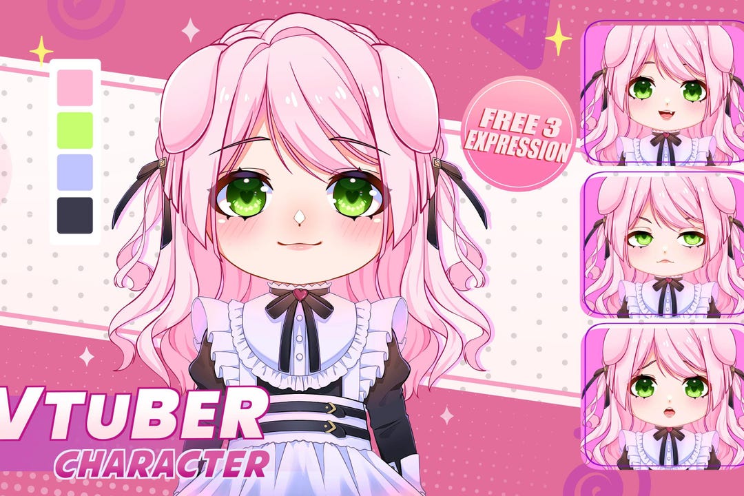 Custom Chibi LIVE2D Model | Chibi Vtuber Commission | Vtuber Design ...