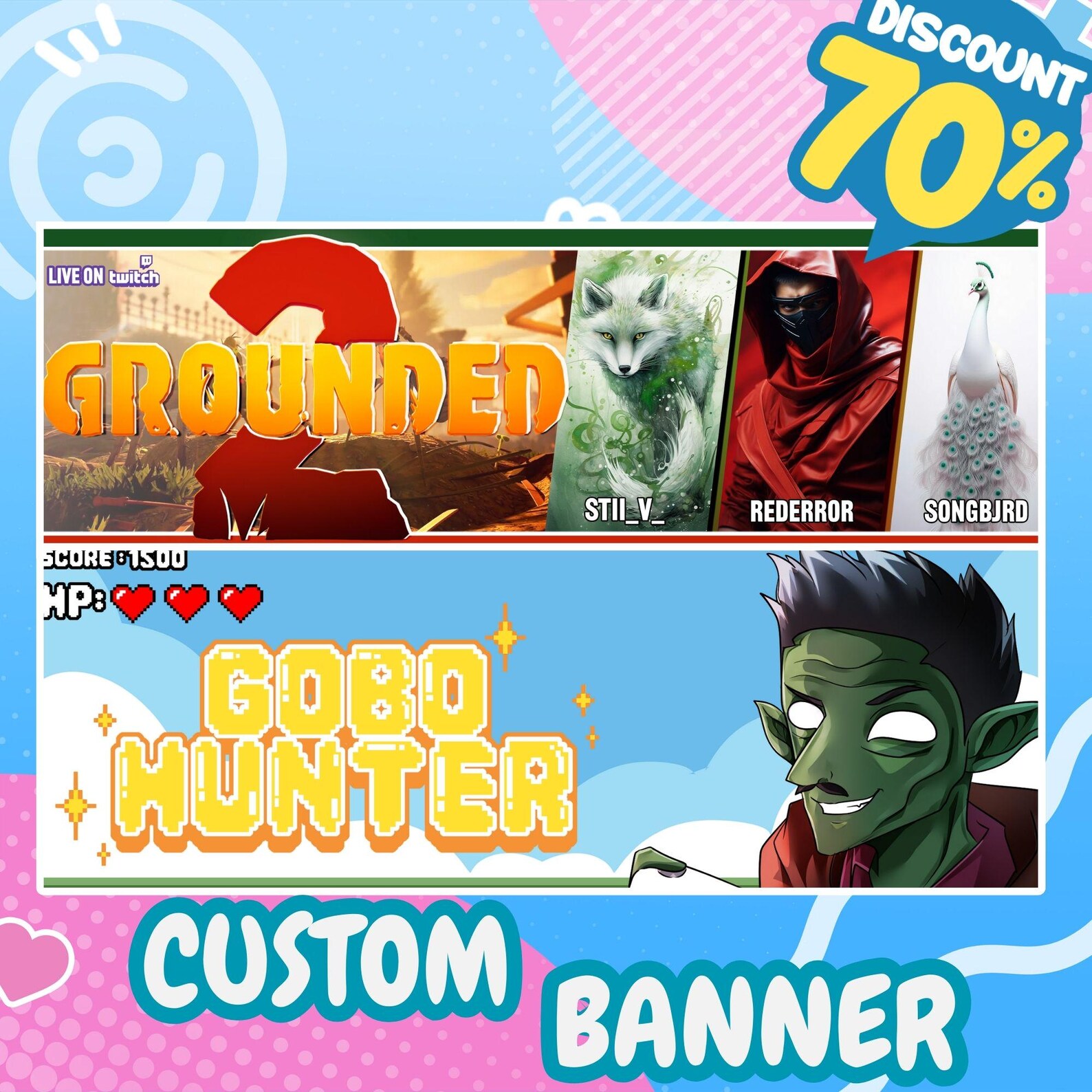 Banner personalizado / Banner personalizado Chibi lindo / Encabezado ...