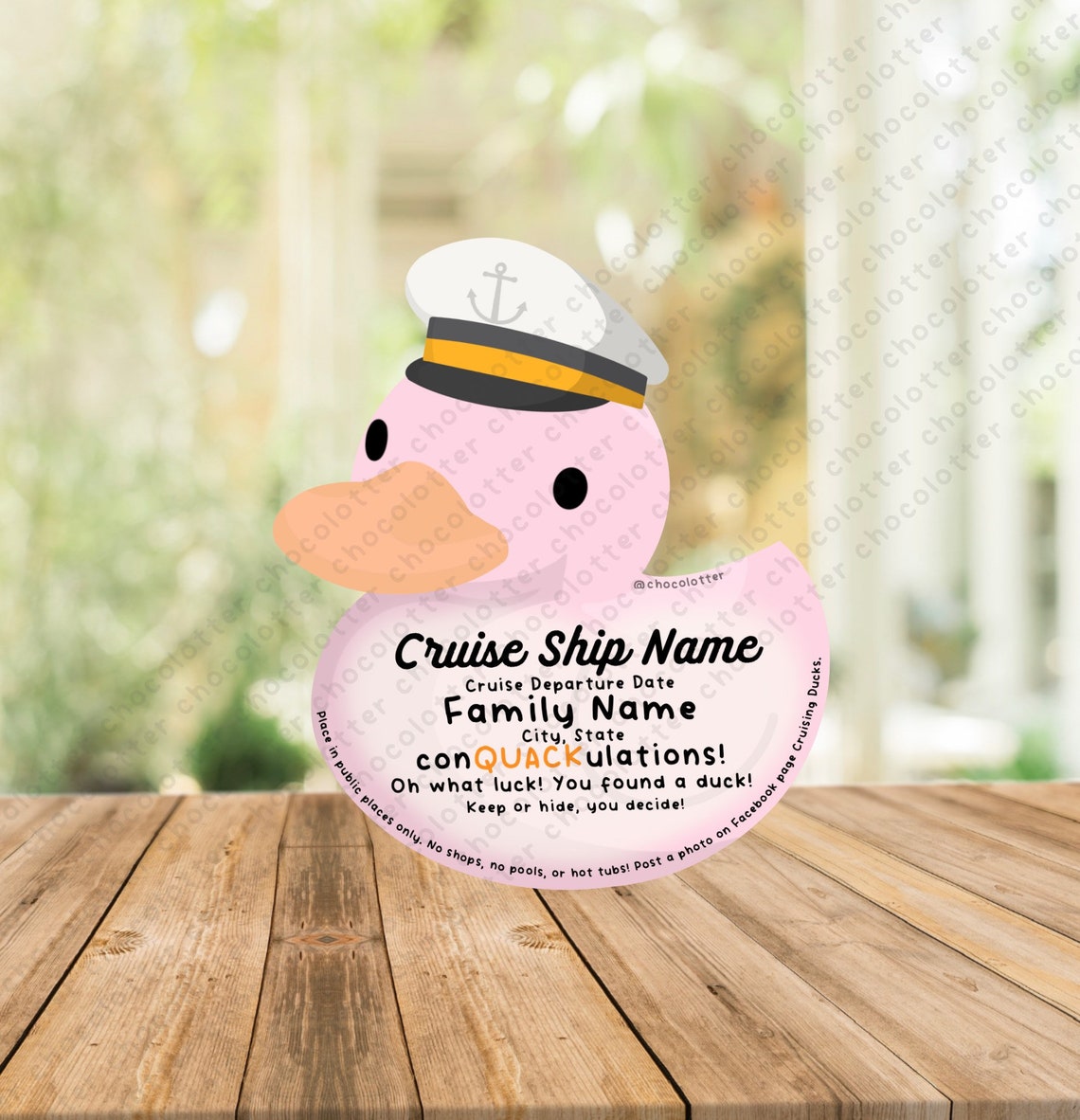 Cruising Ducks Personalized Tags Gift for Cruiser Carnival - Etsy