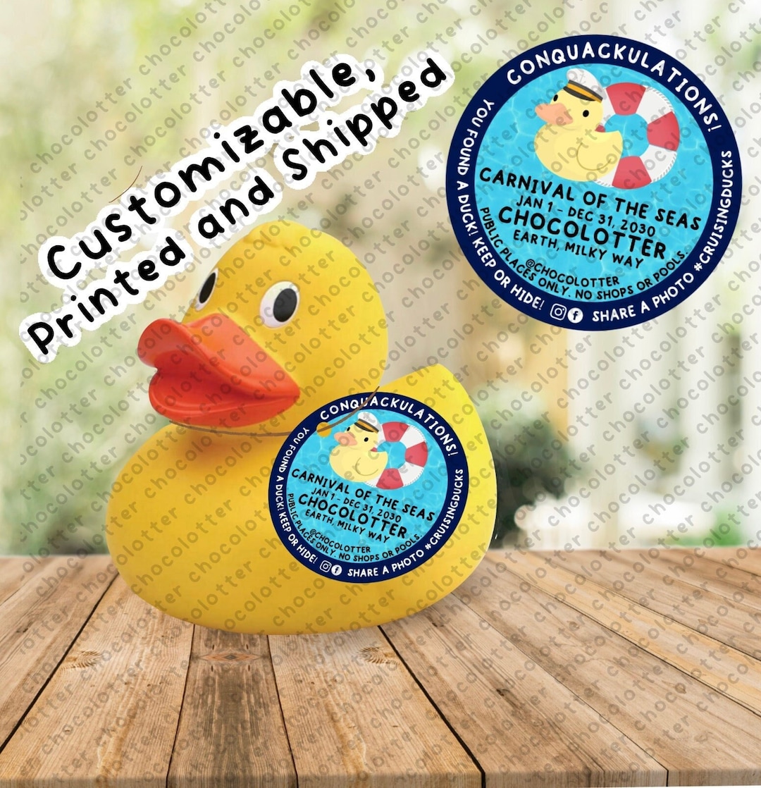 Cruising Ducks Physical Tags, Gift for Cruiser, Carnival Duck Tags ...