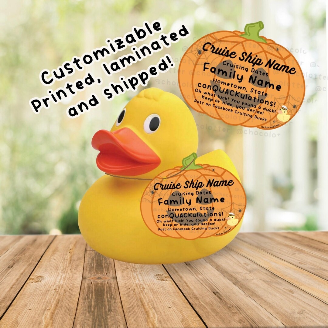 Cruising Ducks Personalized Tags, Gift for Cruiser, Carnival Duck Tags ...