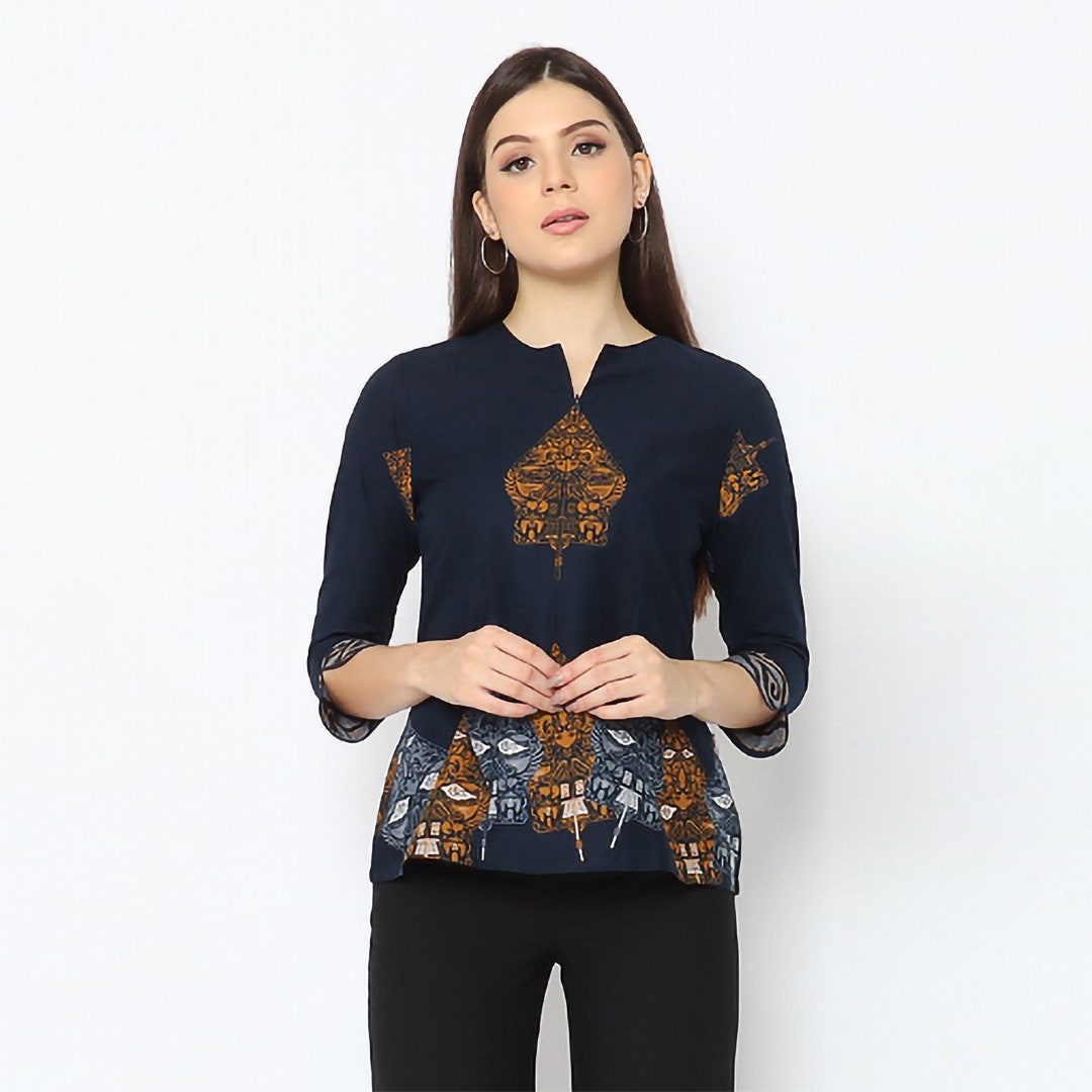 Cotton Batik Blouse Java Wayang Batik Women's Batik - Etsy