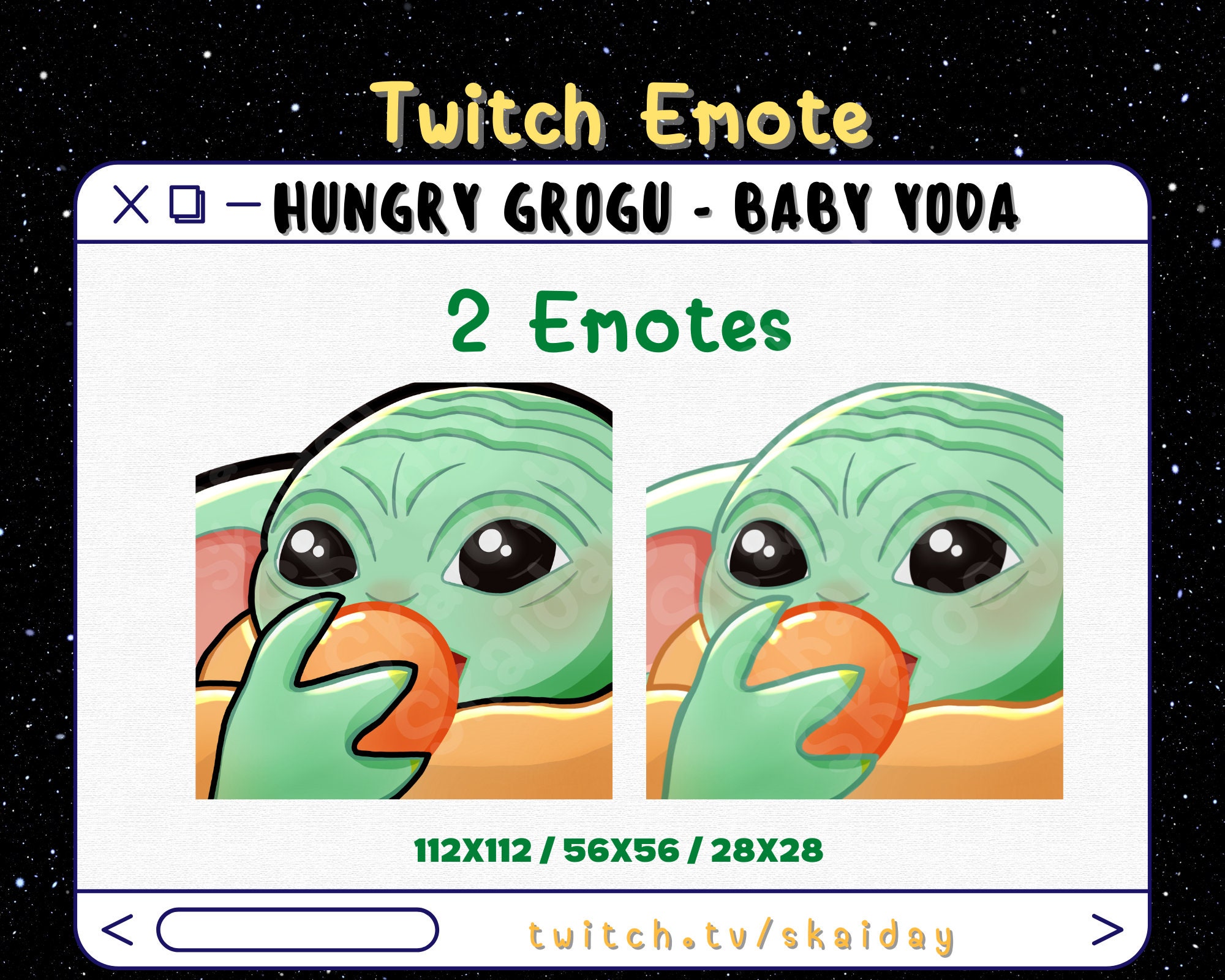 Grogu Emote Pack Baby Yoda Mandalorian Star Wars Cute Eating Snacking ...