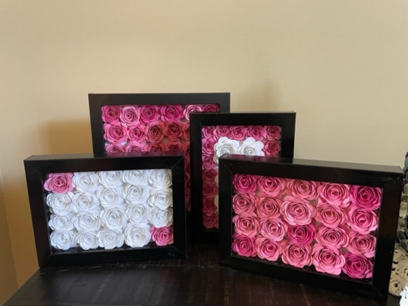 Custom Paper Flower Shadow Box - Etsy