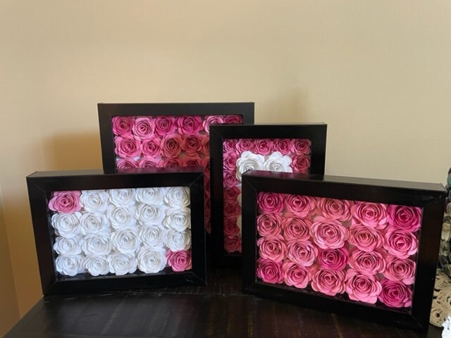 Custom Paper Flower Shadow Box - Etsy