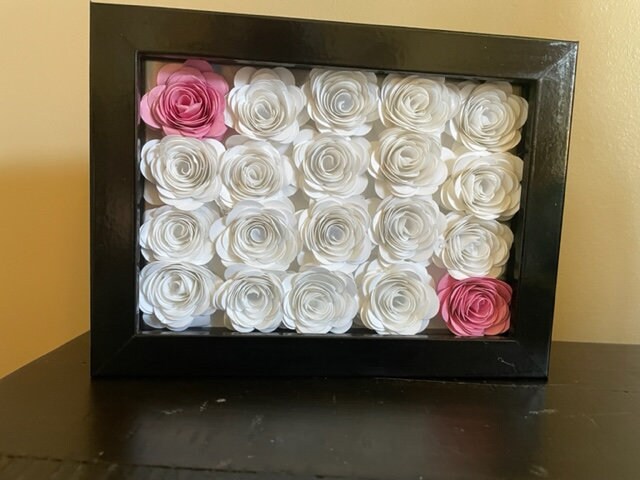 Custom Paper Flower Shadow Box - Etsy