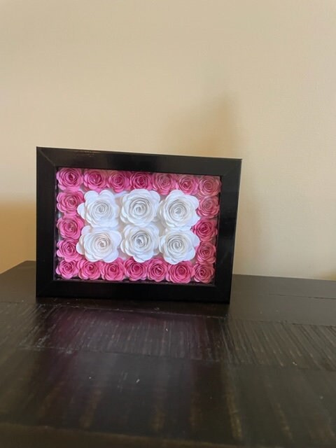 Custom Paper Flower Shadow Box - Etsy