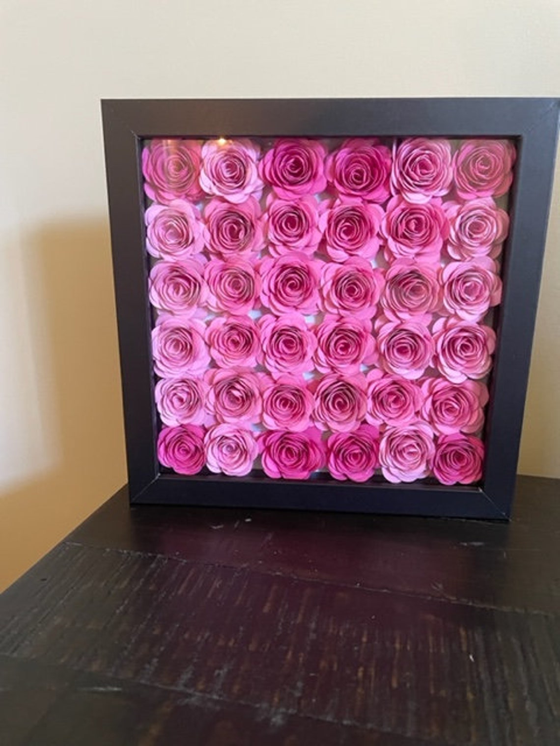 Custom Paper Flower Shadow Box - Etsy