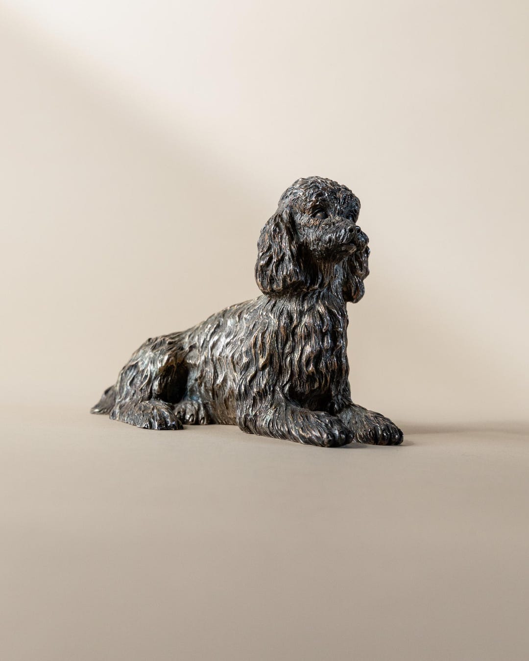 Vintage Silver Glaze Poodle Figurine - Metal Sculpture, Paperweight or ...