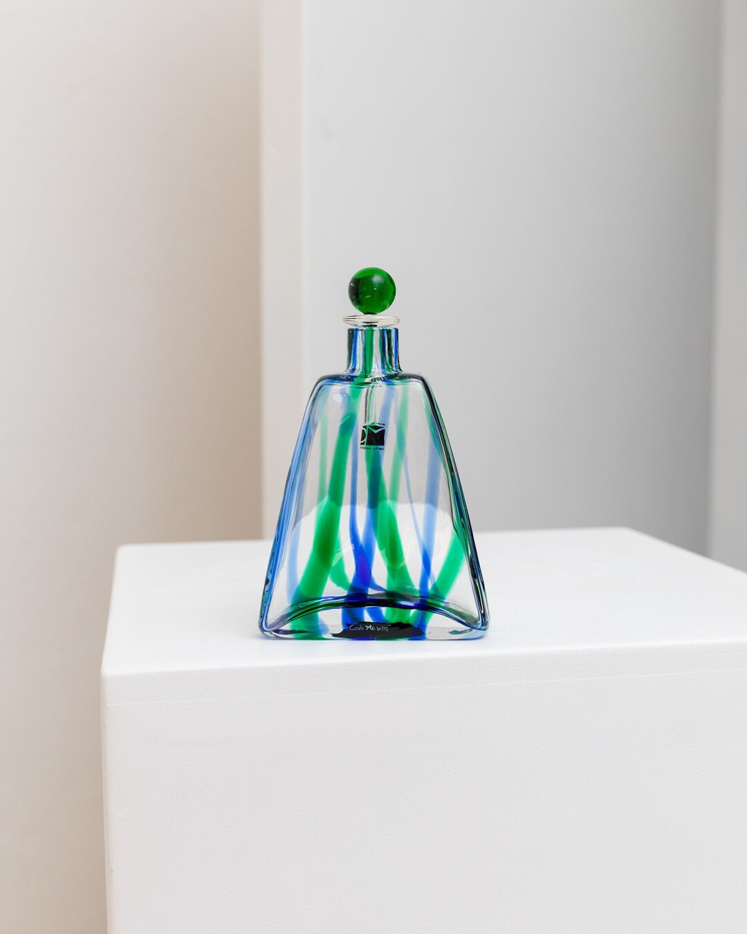 Carlo Moretti Glass Bottle Vintage Empoli Glass Mid Century Perfume ...