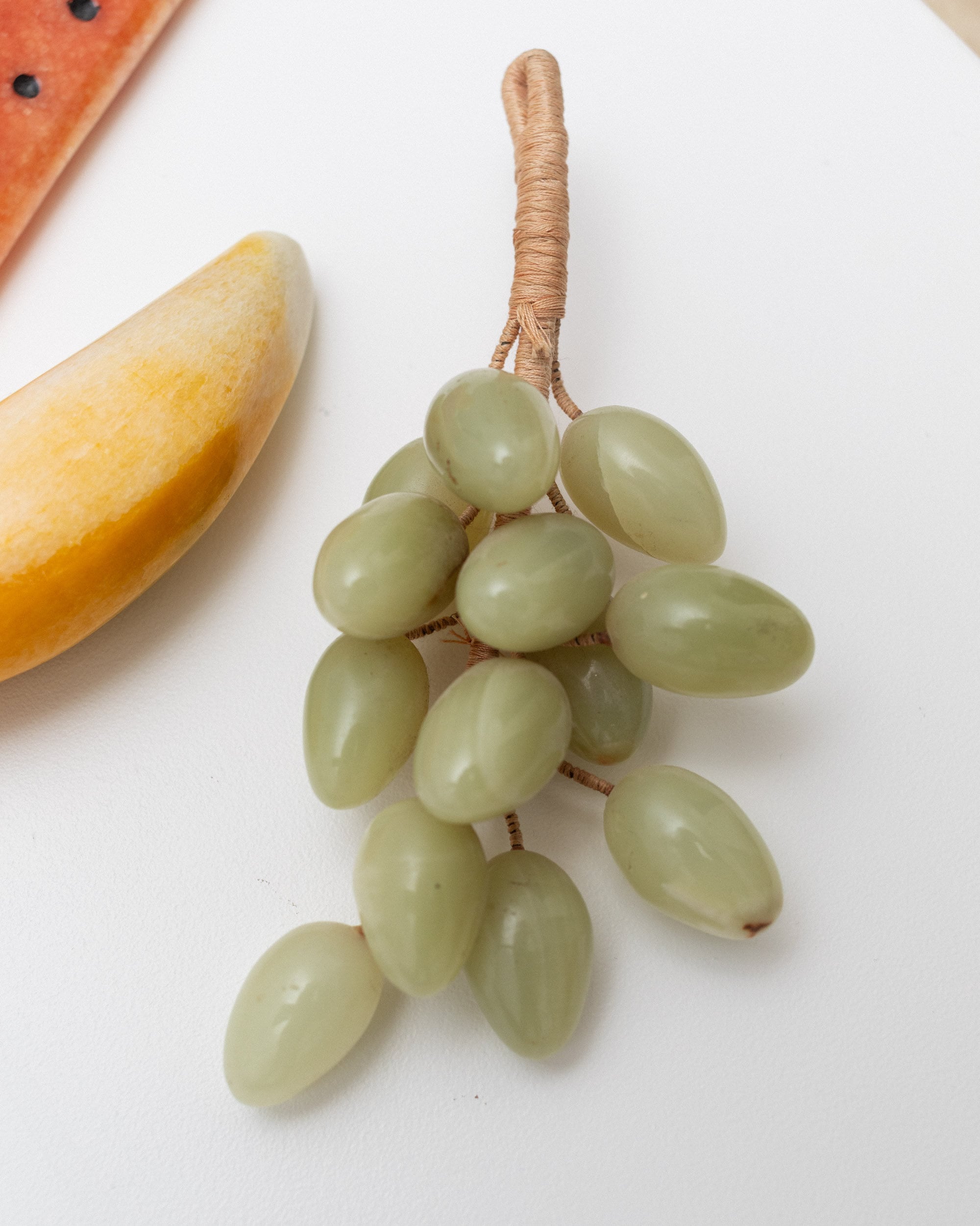 Set of 5 Vintage Alabaster Fruits Colorful Fruit Handmade From Stone ...