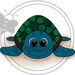 Blue Turtle PNG, Turtle Clipart, Summer Digital Art, Clipart, Cute ...