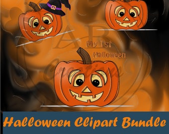 Halloween PNG Pumpkin Clipart Fall Digital Art Clipart - Etsy