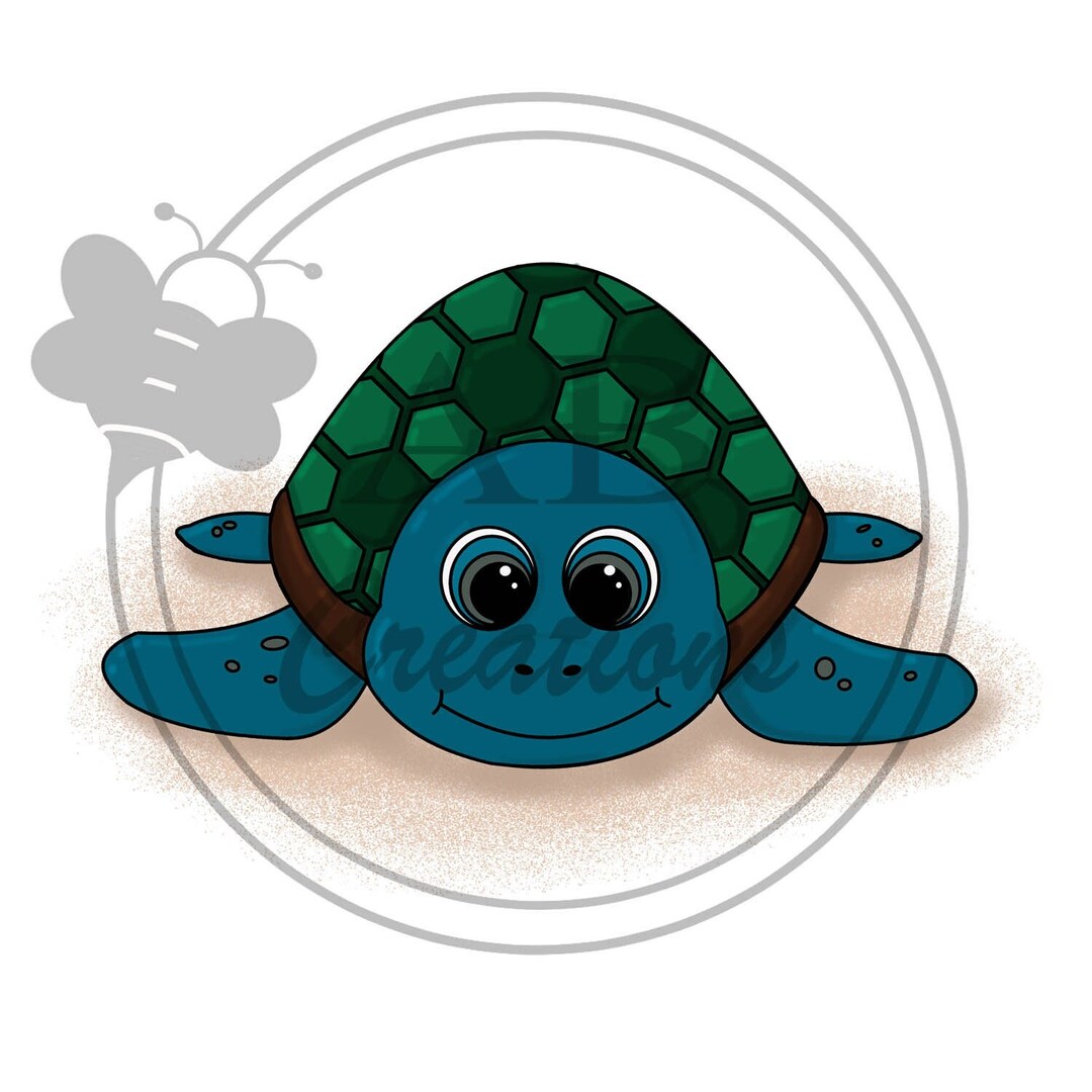Blue Turtle PNG, Turtle Clipart, Summer Digital Art, Clipart, Cute ...