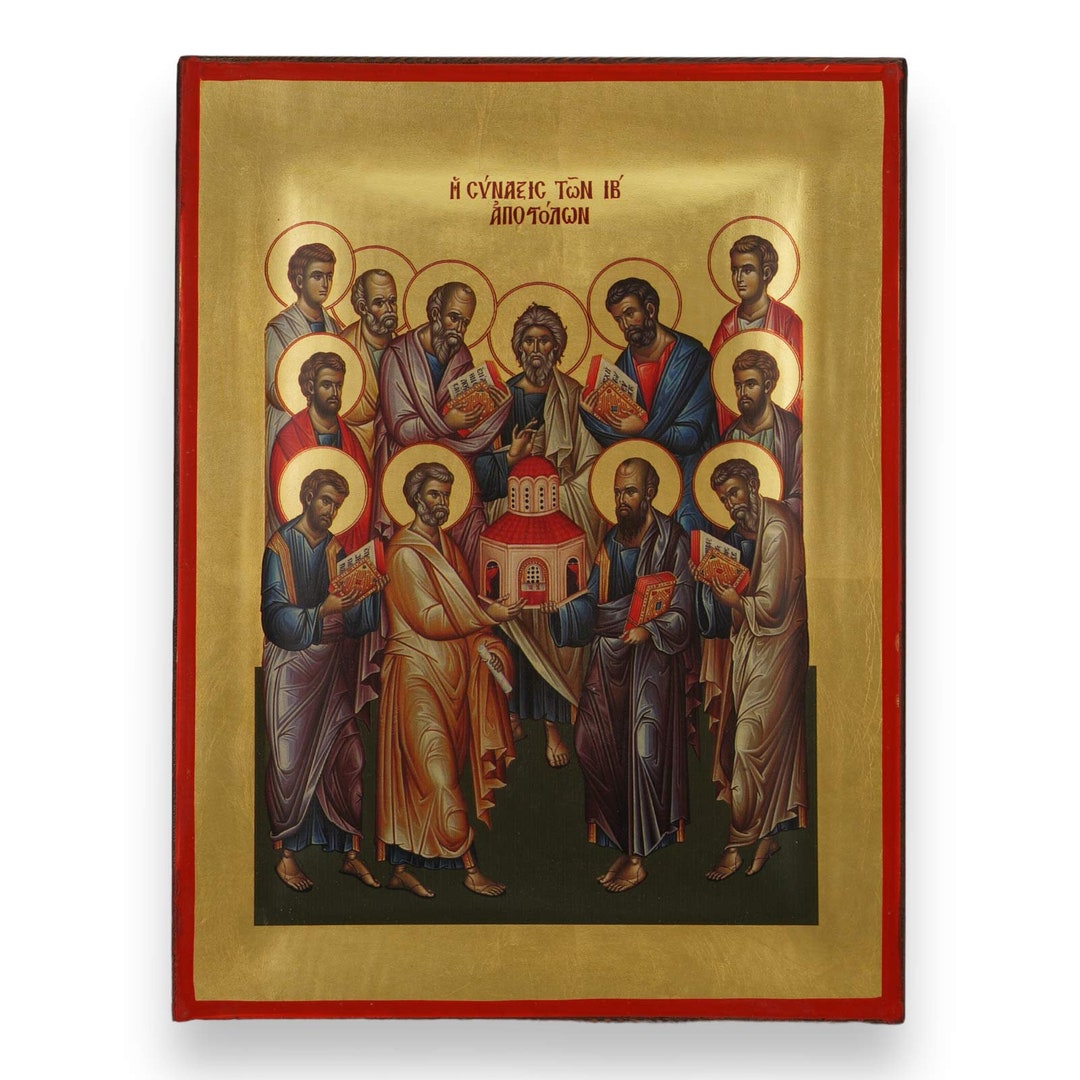 Synaxis of the Twelve Apostles Icon Premium Christian Orthodox Icon ...