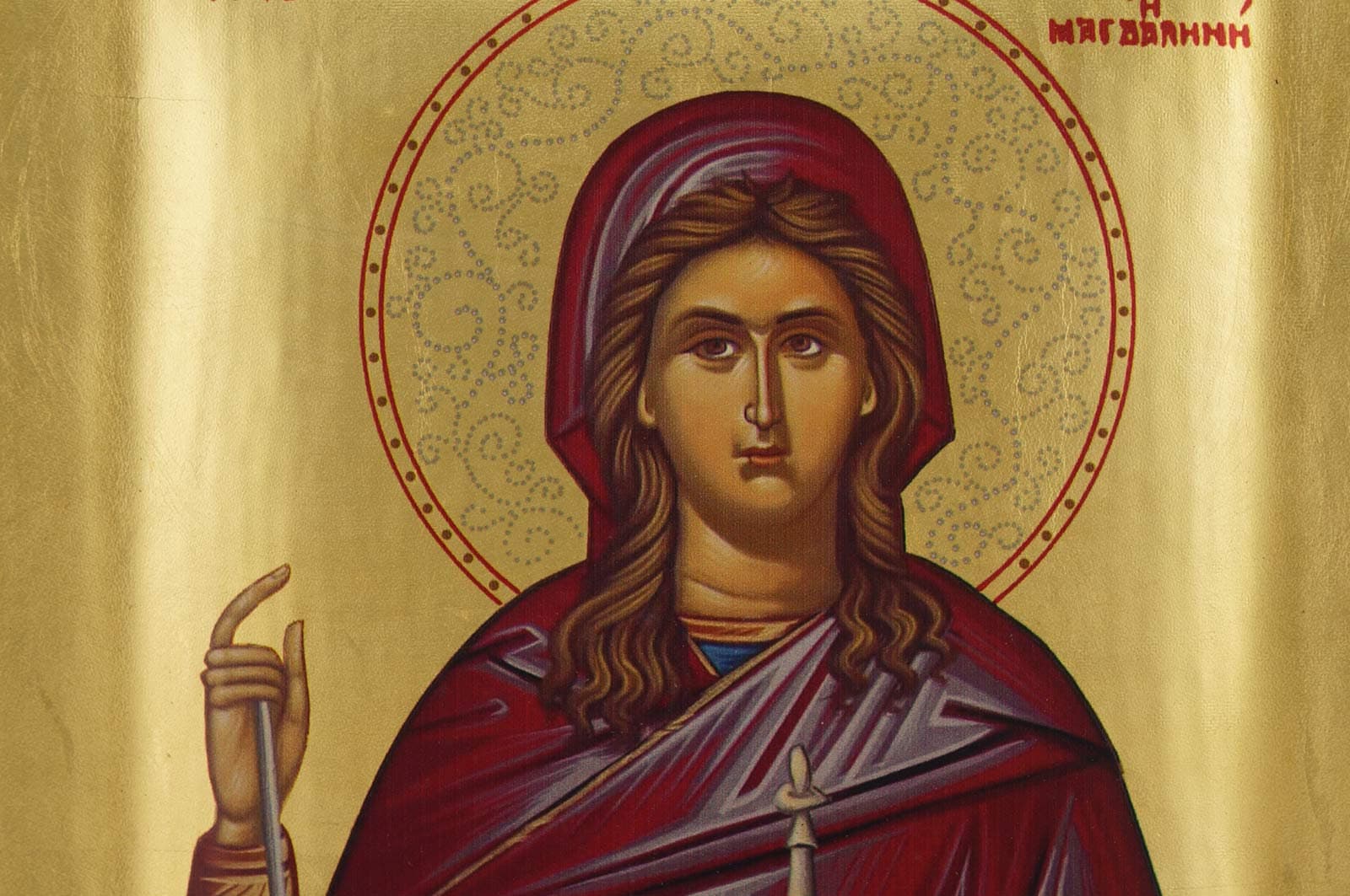 Saint Mary Magdalene Icon Premium Christian Orthodox Icon Byzantine Art Handmade Gold Leaf Icon ...