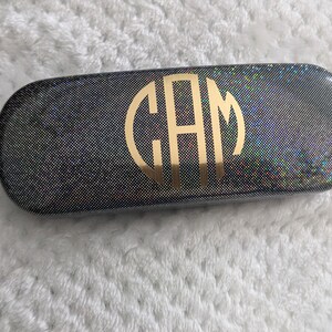 Personalized Shimmer Glasses Case: Monogram Eyeglass Case, Custom Eye ...