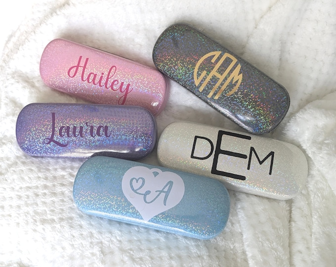 Personalized Eyeglass Case, Personalized Gift for Women, Men or Kids ...