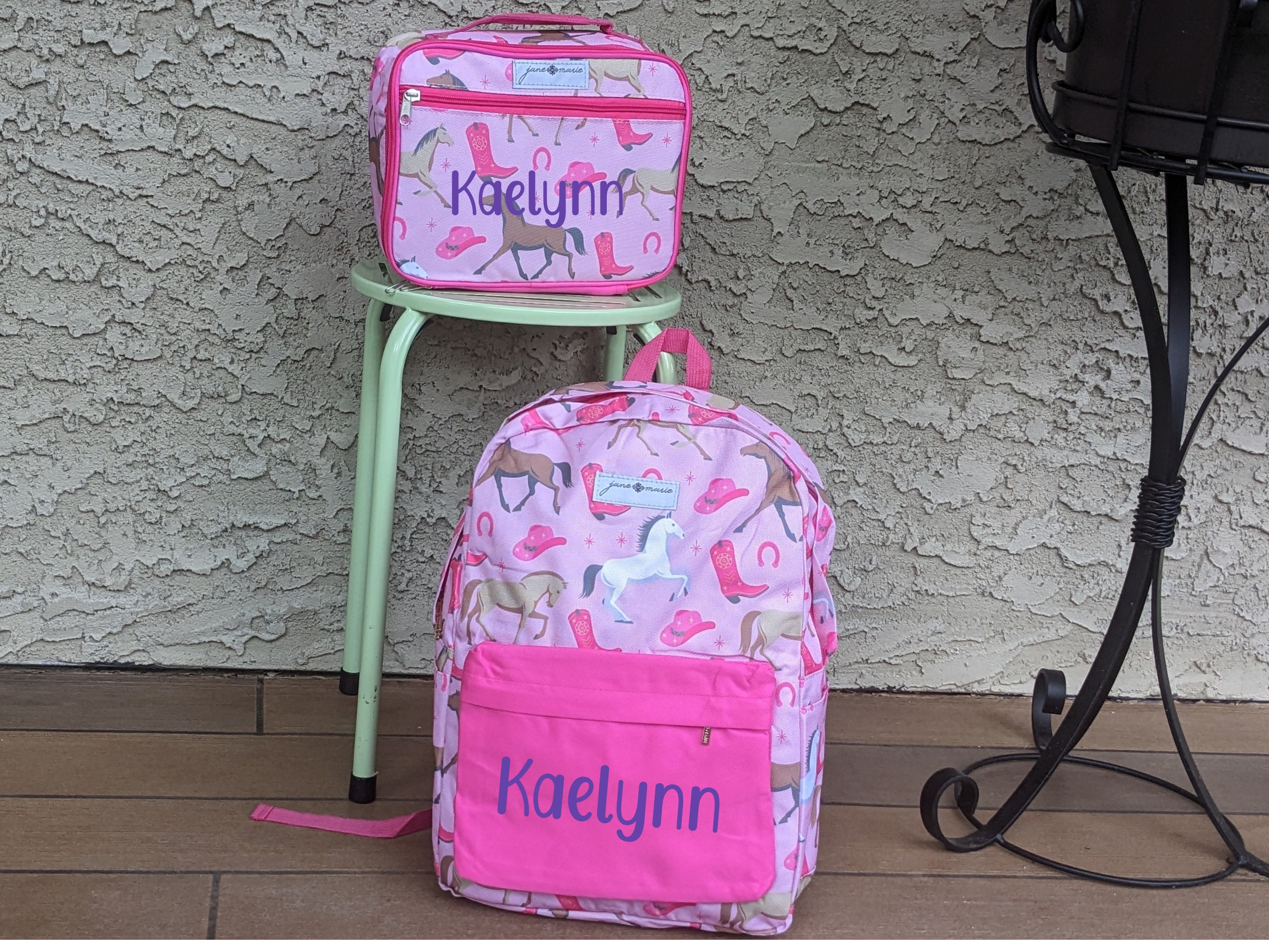 Horse Backpack Personalized Matching Lunch Box Set With Thermos Horse ...