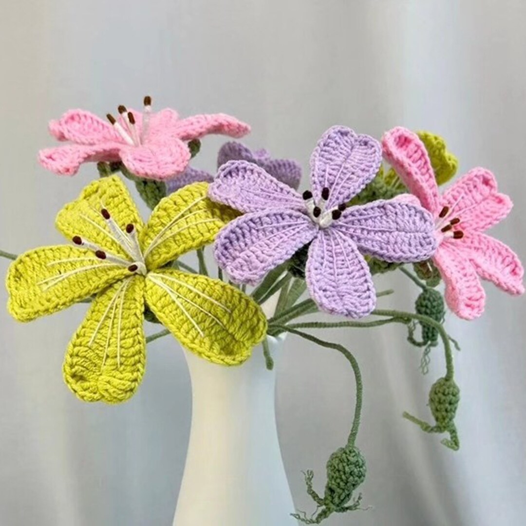 Finished Crochet Corn Cockle Knitting Agrostemma Githago L. Crochet ...