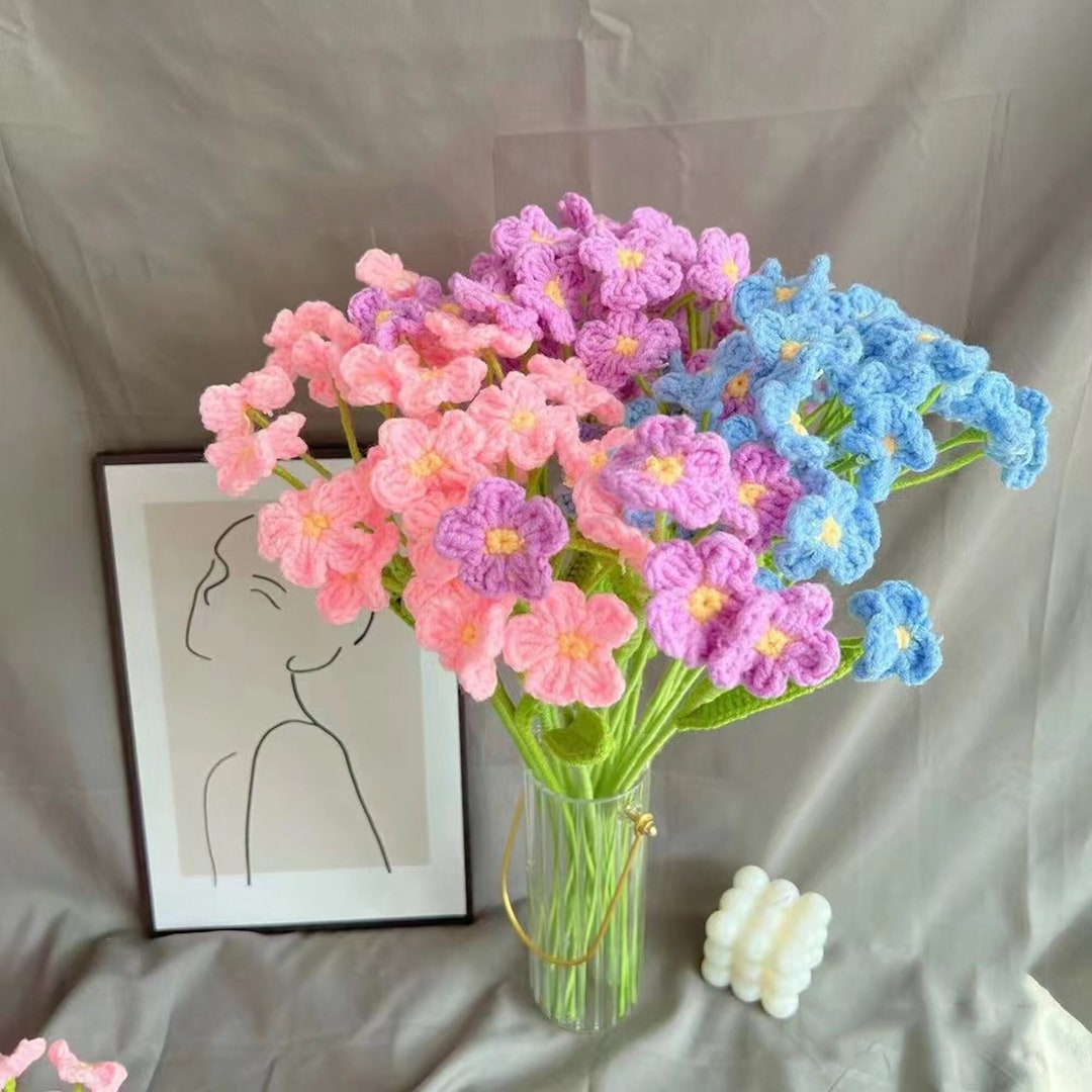 Finished Forget Me Not Bouquet Crochet Forget Me Not Knitting Forget Me ...