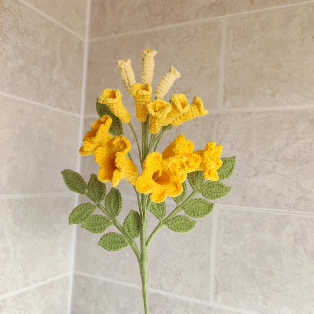 Finished Jacaranda Bouquet Crochet Jacaranda Flower Knitting Jacaranda ...