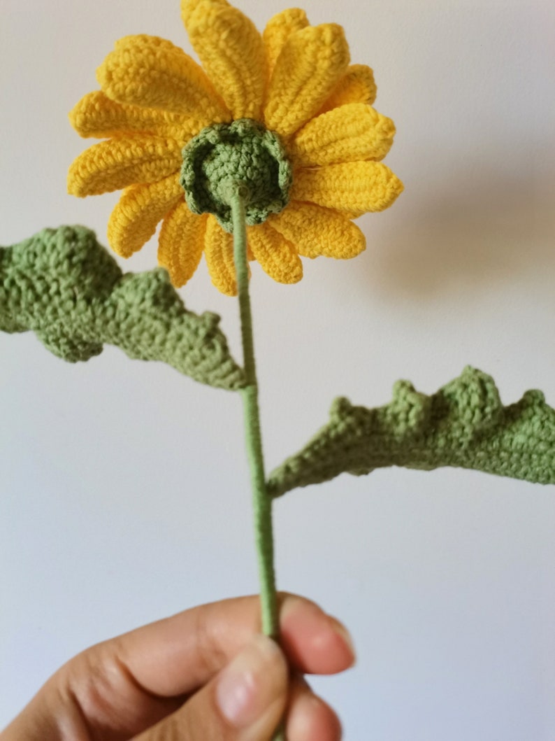 Finished Crochet Gerbera Bouquet Double Layer Barberton Daisy Crochet ...