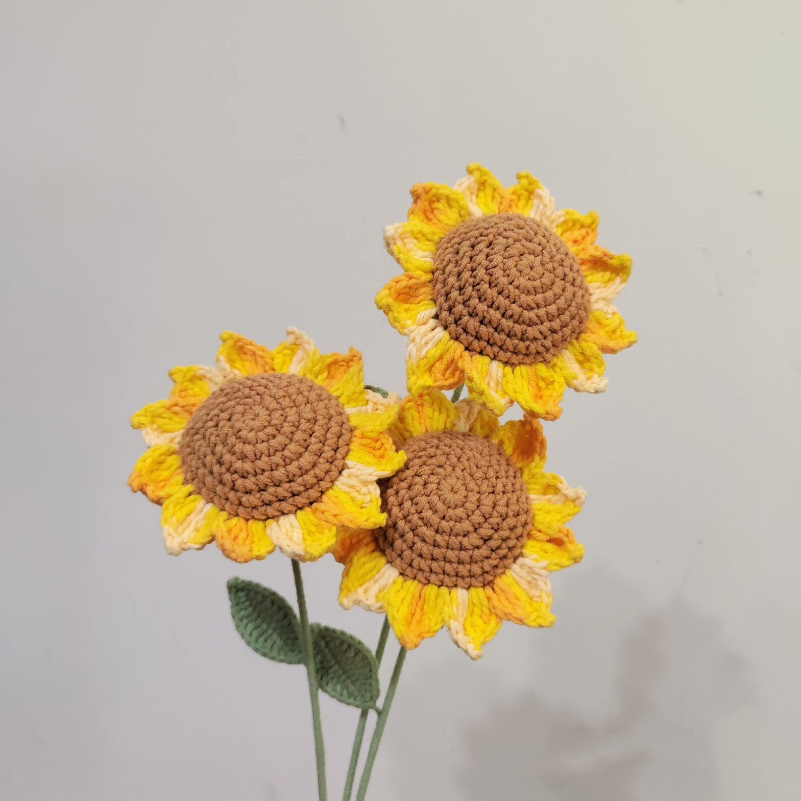Crochet Sunflower Bouquet Ofyarndyeing Sunflower Knitting - Etsy