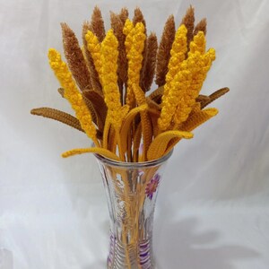 Finished Wheat Bouquet Crochet Wheat Knitting Wheat Crochet Blossom ...