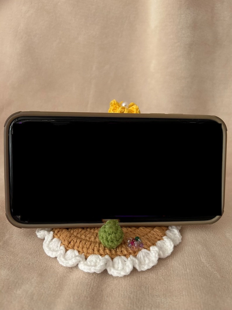 Crochet Phone Stand Cactus Phone Stand Crochet Green Cactus Cellphone ...