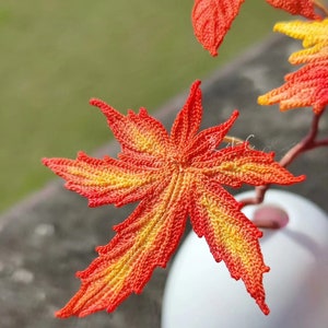 Finished Maple Bouquet Crochet Maple Knitting Maple With Leaves Crochet ...