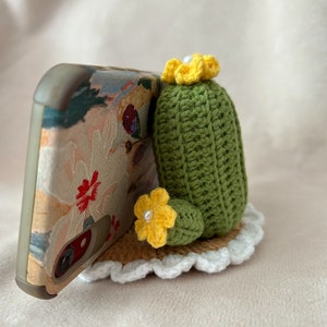 Crochet Phone Stand Cactus Phone Stand Crochet Green Cactus Cellphone ...