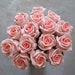 Finished Crochet Rose Knitting Pink Gradient Rose Bouquet Flower ...