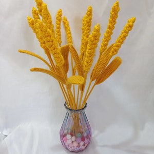 Finished Wheat Bouquet Crochet Wheat Knitting Wheat Crochet Blossom ...