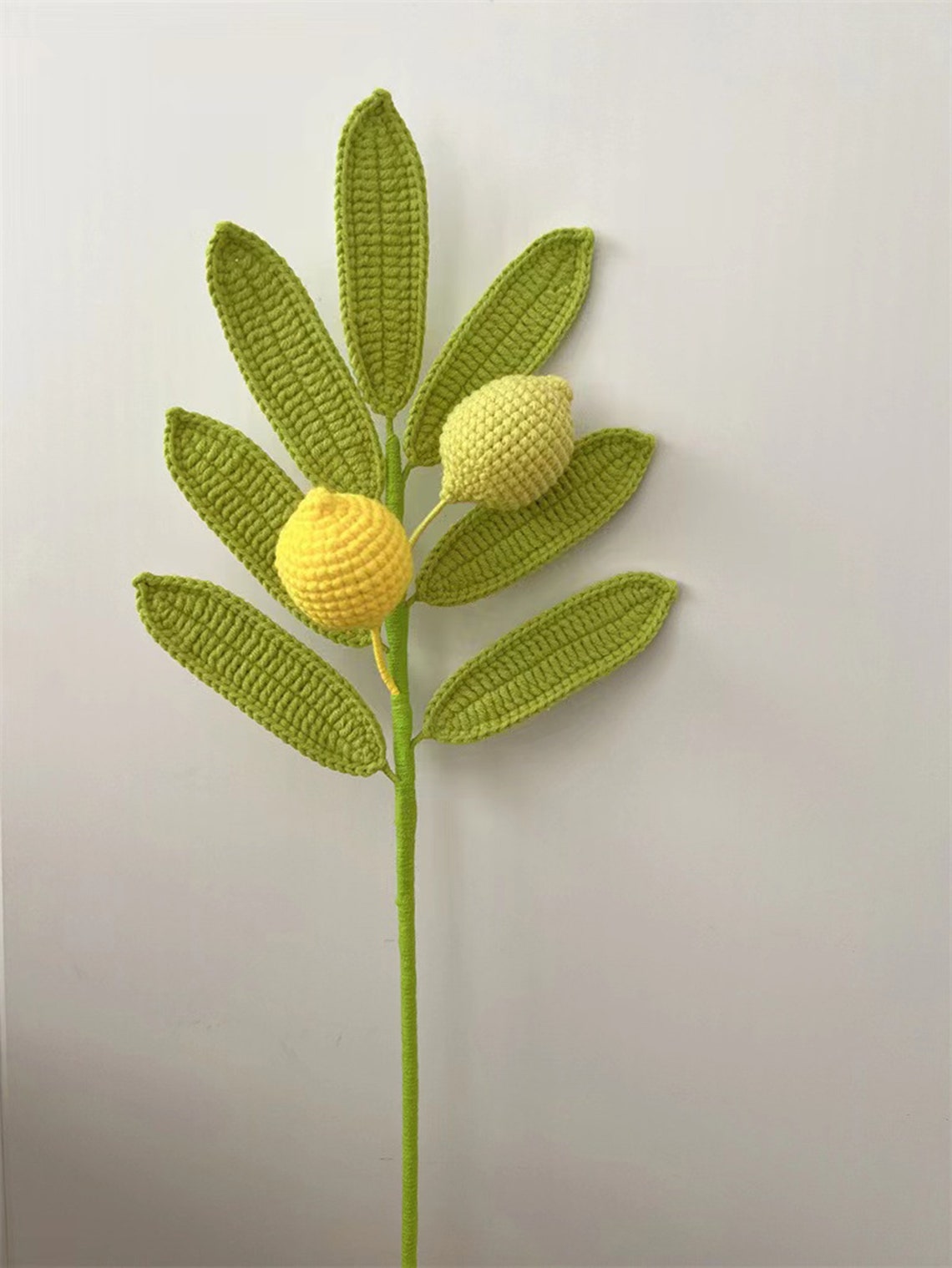 Finished Lemon Bouquet Crochet Sunflower Knitting Lemon With - Etsy