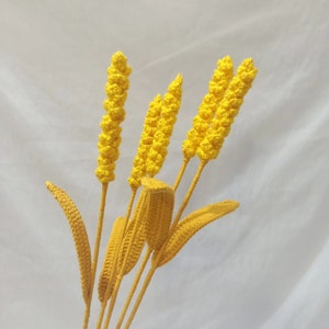 Finished Wheat Bouquet Crochet Wheat Knitting Wheat Crochet Blossom ...