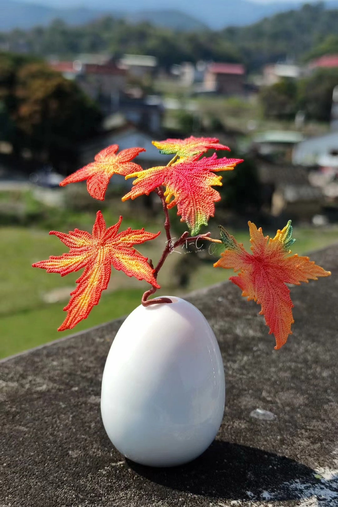 Finished Maple Bouquet Crochet Maple Knitting Maple With Leaves Crochet ...