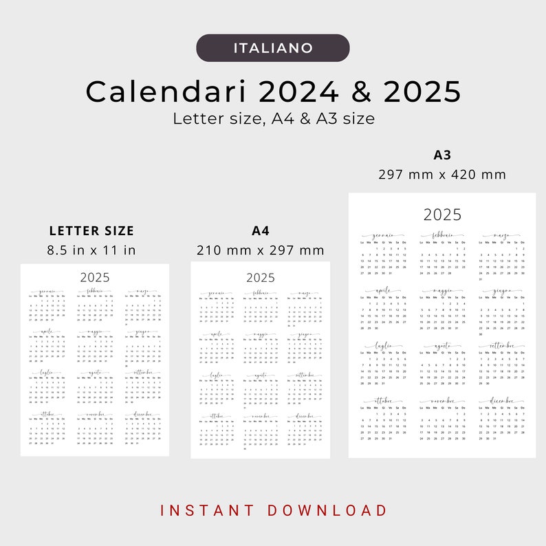 2024 2025 Calendari 2024 2025 Calendario Italiano Annuale 2 Years ... 2024 2025 Calendari 2024 2025 Calendario Italiano Annuale 2 Years ...