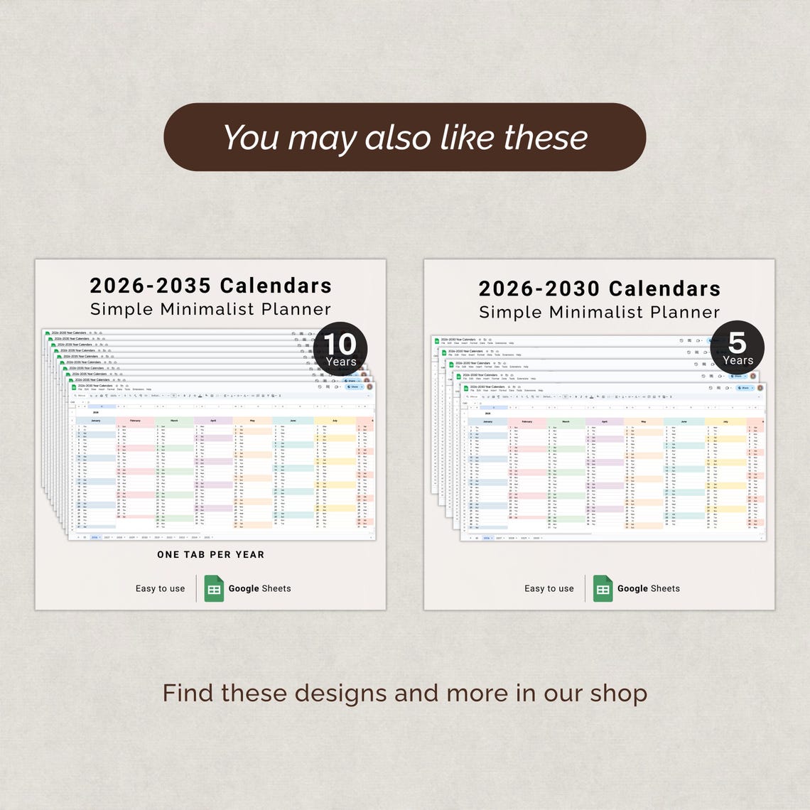 2025 2026 Year Calendar Google Sheets Template 2025 & 2026 Editable ...