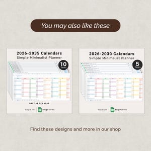 2025 2026 Year Calendar Google Sheets Template 2025 & 2026 Editable ...