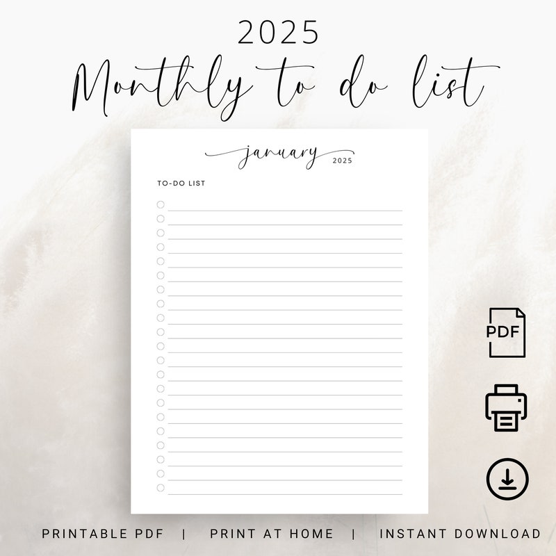 To Do List Printable - Etsy