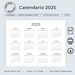Calendario 2025 Español Calendario 2025 Para Imprimir Calendario ...