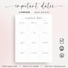 Important Dates Tracker Printable Special Dates Reminder Birthday ...